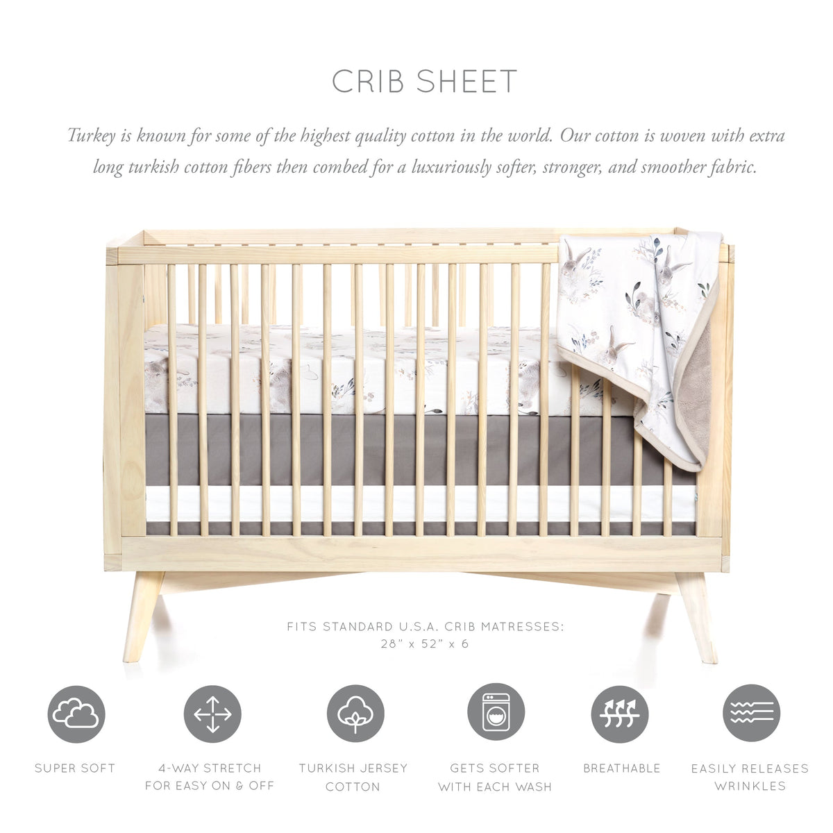 Oilo Cottontail Crib Sheet – Chapin Baby